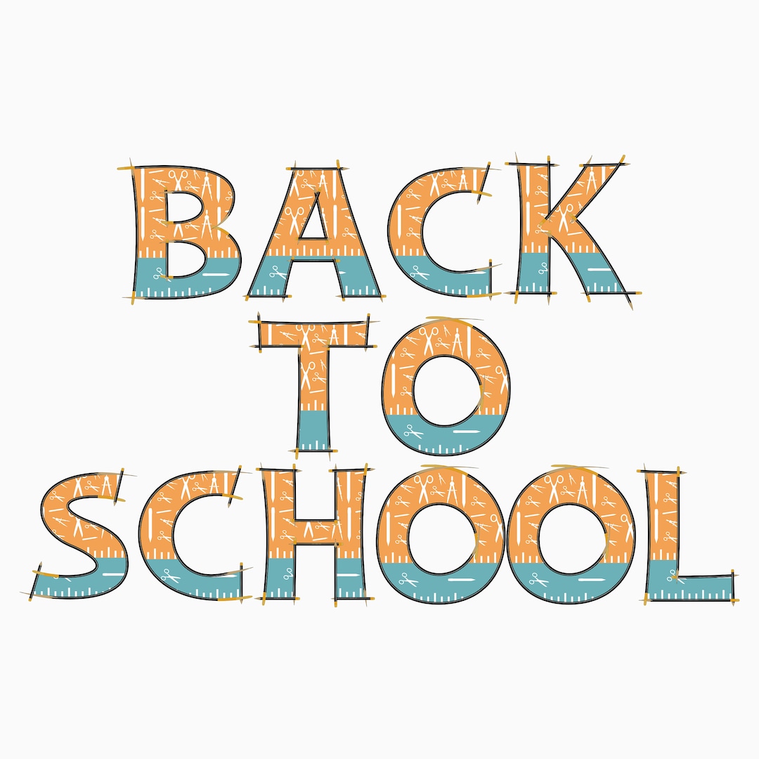 Back to School Sublimation Digital Alphabet and Symbols PNG for Teacher ...