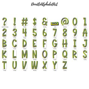 Vibrant Funky Colorful Letters PNG Bundle Feat. Polka Dot ,checkered ...