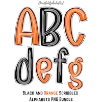 Digital Alphabet and Number Clipart - Letters and Numbers Instant ...