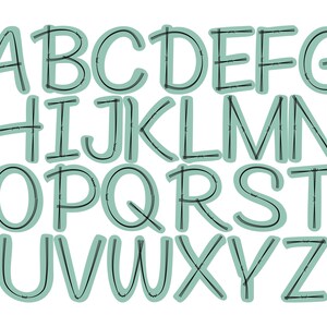 Bright Boho Color Scribble Alphabet Letters PNG, Doodle Alphabet PNG ...