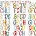Package of 9 Sets of Digital Scribble Alphabet Pngs Bundle - Etsy