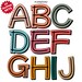 Vibrant Colorful Checkered Letters PNG, Handwritten Playful & Whimsical ...