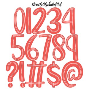 Boho Doodle Alphabet PNG Bundle: White Scribble Letters (digital ...