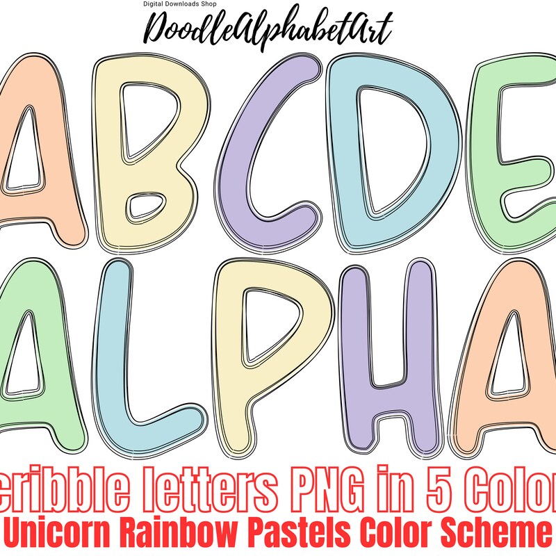 Rainbow Letters - Etsy