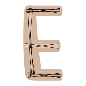 Earthy Boho Color Palette Scribble Letters PNG, A Hand Drawn Set of ...