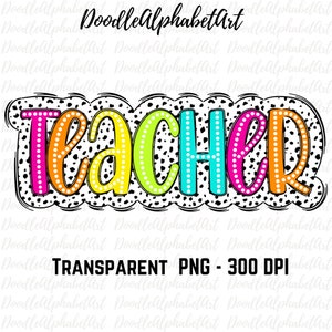 Teacher PNG Design, Dalmatian Dots, Bright Colors, Colorful School ...
