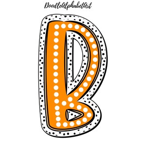 Dalmatian Spots Letters PNG Bundle, Doodle Alphabets Polka Dots, Bright ...