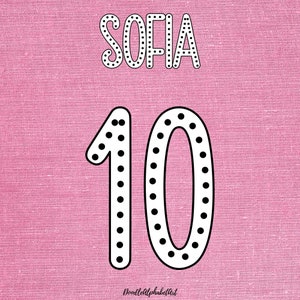 Black and White Doodle Dots Alphabet PNG Bundle, Bright Colors Palette ...