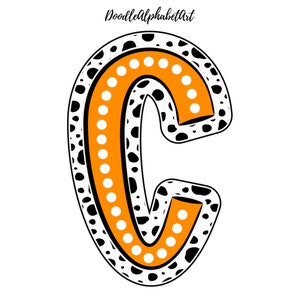 Bright Dalmatian Alphabet Letters PNG Bundle, 5 Dots Alpha Sets ...