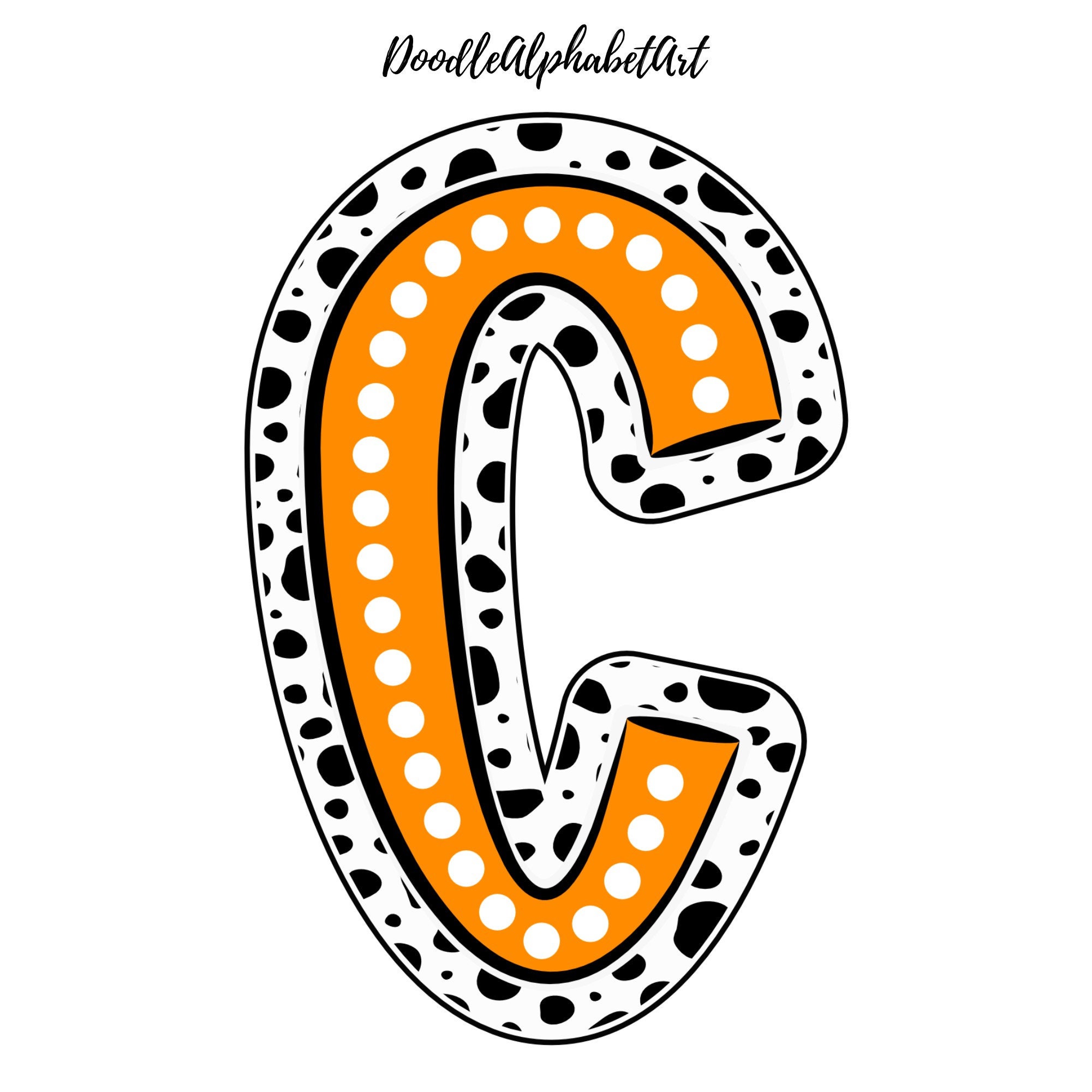 Dalmatian Alphabet PNG Bundle: Bright Dots Clipart (digital Download ...