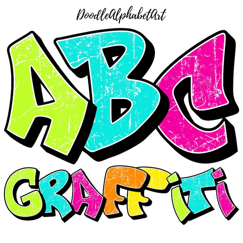 Graffiti Letters Sticker - Etsy