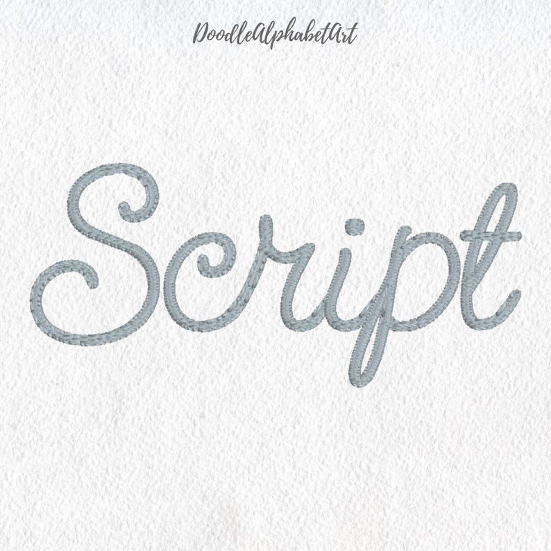 Send Flowers Embroidery Font: Classic Cursive Script (7 Formats, 5 ...