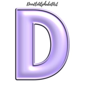 Girly Pastel Colors Inflated Alphabets PNG Bundle, 5 Alpha Sets, Doodle ...