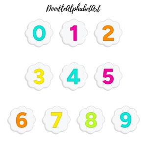 Bright Colors Alphabet Beads Clipart Bundle, 5 Colorful Flower Clipart ...