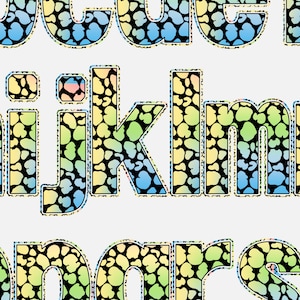 Colorful Leopard Digital Alphabet Letters and Numbers Sublimation ...