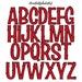 Doodle Alphabet PNG Bundle in 5 Colors Schemes for Berry Colors Palette ...