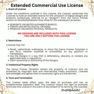 Extended Commercial Use License for Entire CANVA Frames Template ...
