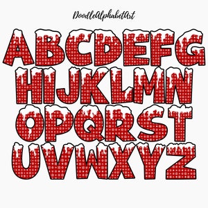 Winter Wonderland Alphabet Bundle: 5 Sets of Hand-drawn PNG Letters ...