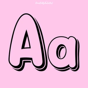 Doodle Alphabet SVG: Layered Block Shadow Letters (digital Download) - Etsy