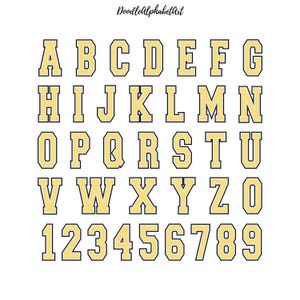 Varsity Teacher Colors Alphabet PNG Bundle: Jersey Outline Letters ...