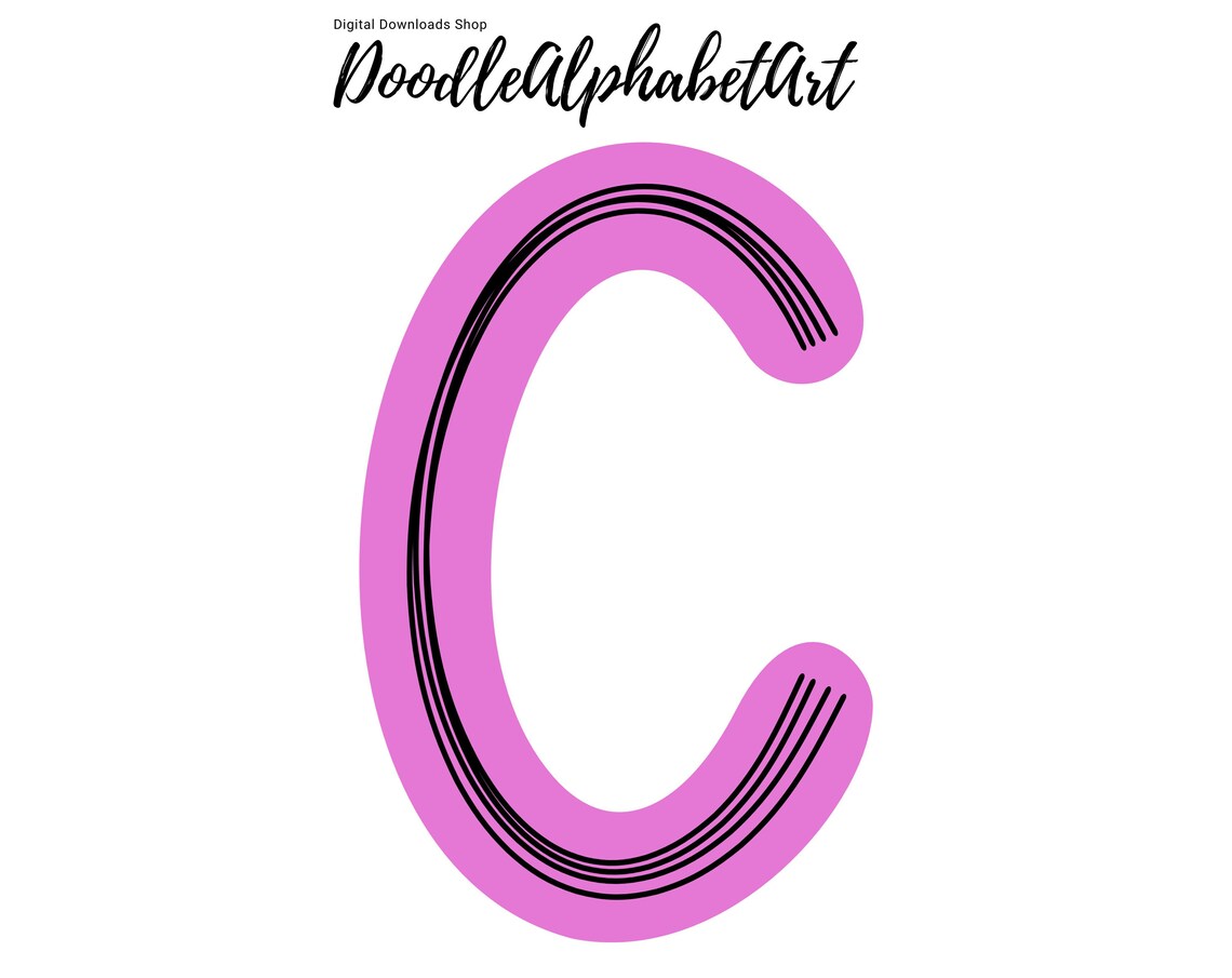 Scribble Letters PNG in 5 Color Palettes for Spring Doodle - Etsy