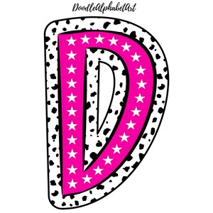 Dalmatian Star Letters PNG Bundle, Bright Colors, 5 Digital Alphapacks ...