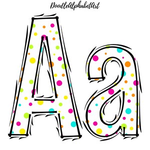 Colorful Dots Alphabet PNG, Playful Bright Spot Letters PNG Bundle ...