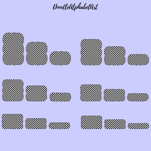Checkered Background PNG Bundle, 18 Checkered Background Frame, Fill ...