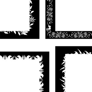 Black Border Frame Bundle PNG SVG EPS Pdf 20 Square Rectangle - Etsy