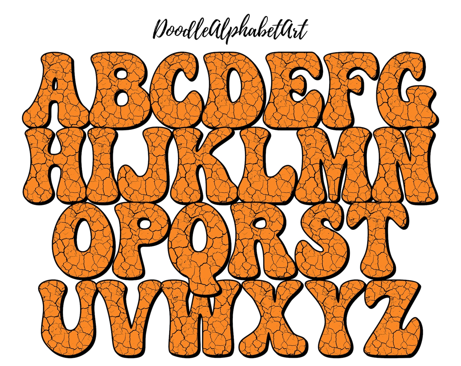 Grunge Alphabets Letters PNG Bright Colors Groovy Retro - Etsy