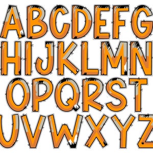 Half Wild Tiger Stripes Animal Print Digital Alphabet & Numbers PNG ...