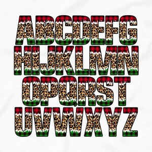Leopard Buffalo Plaid Alphabet SVG, Eps, PNG and PDF, Buffalo Plaid ...