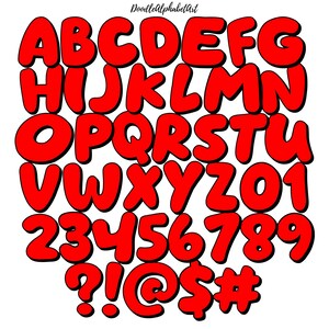 Doodle Alphabet PNG Bundle: Playful Kids Colors, Back to School ...