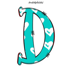 Summer Alphabet PNG Set, Vibrant Sketched Scribble Letters & Summer ...