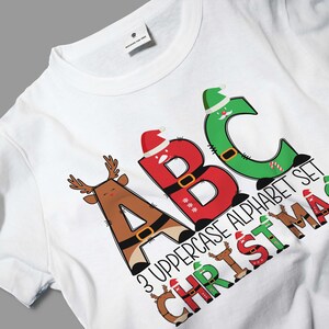 Christmas Digital Doodle Alphabet PNG Letters and Numbers, Uppercase ...