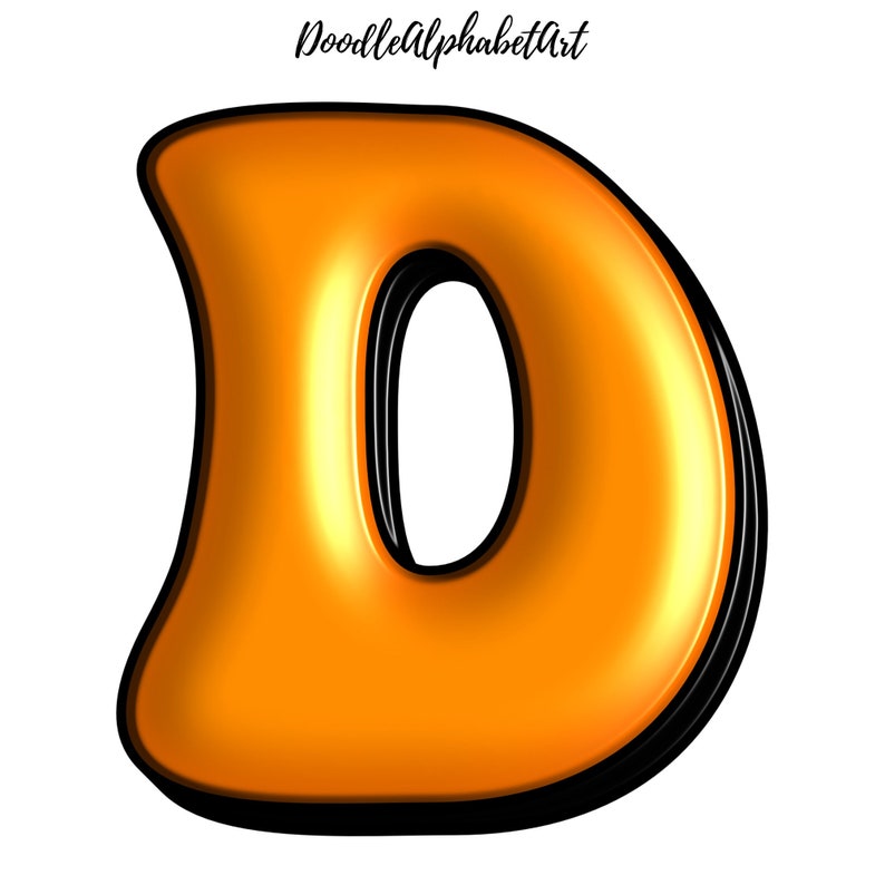 Retro Groovy 3D Alphabet PNG Bundle: Bright Color Letters (digital ...