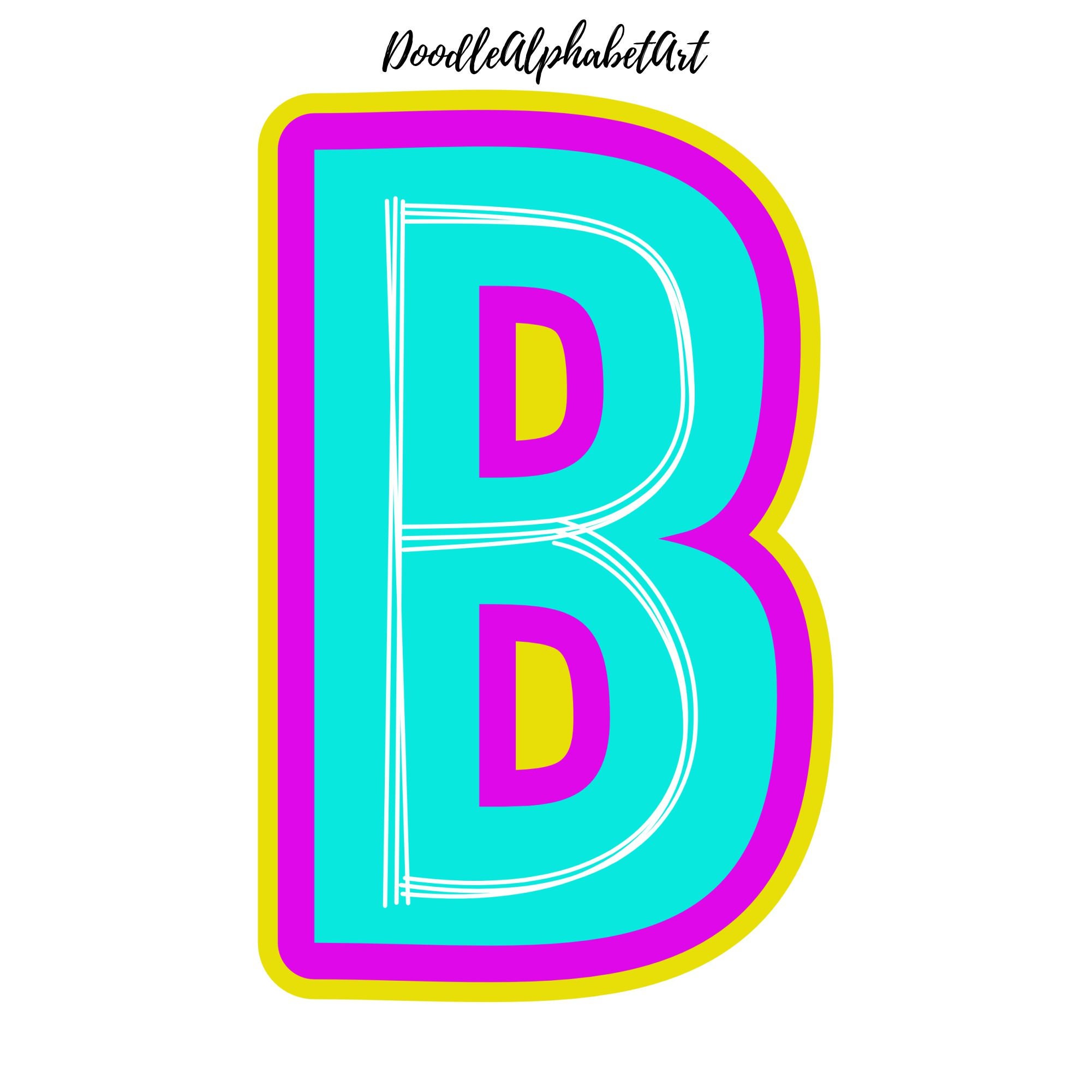 Funky Colorful Alphabet PNG Bundle: 5 Alpha Sets (digital Download) - Etsy