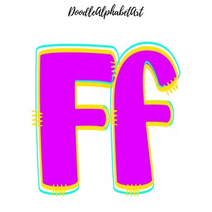 Colorful Scribble & Sketch Kids Alphabet Summer, Doodle Alphabet PNG ...