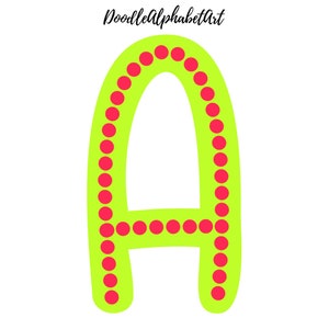 Colorful Dots Letters PNG Bundle, Bright Color, 5 Alpha Sets ...