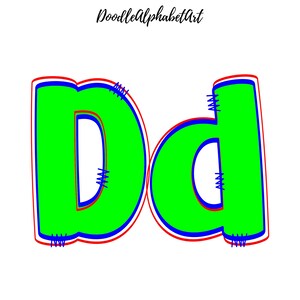 Colorful Scribble & Sketch Kids Alphabet Summer, Doodle Alphabet PNG ...