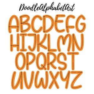 Scribble Letters PNG, Tropical Summer Color Scheme, Doodle Alphabet PNG ...