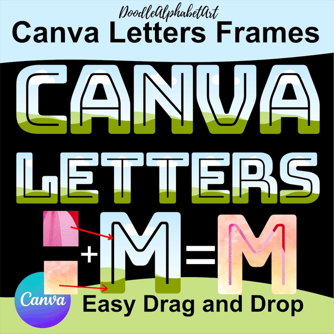 Centerline Canva Frame Letters Font Family That Celebrates - Etsy