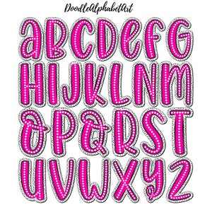 Dalmatian Spots Letters PNG Bundle, Doodle Alphabets Polka Dots, Bright ...