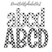 Black and White Polka Dot Doodle Alphabet PNG Bundle, Uppercase ...