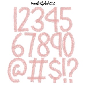 Boho Earthy Colors Scribble Alphabet Bundle - Handwritten Font PNG, 10 ...