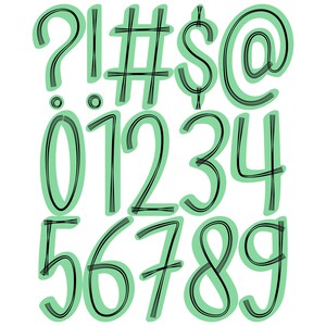 Scribble Alphabet Letters Png Set in 8 Colors, Vista Blue, Marzipan ...