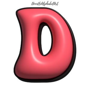 Retro 3D Alphabet PNG Bundle: Groovy Font, Colorful Letters (digital ...