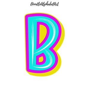 Funky Alphabet PNG Bundle: 5 Sets, Colorful Patterns (digital Download ...