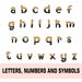 Orange Doodle Alphabet Letters PNG Bundle Green Black and - Etsy