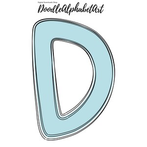 Scribble Letters PNG in 5 Colors, Unicorn Rainbow Pastels Color Scheme ...